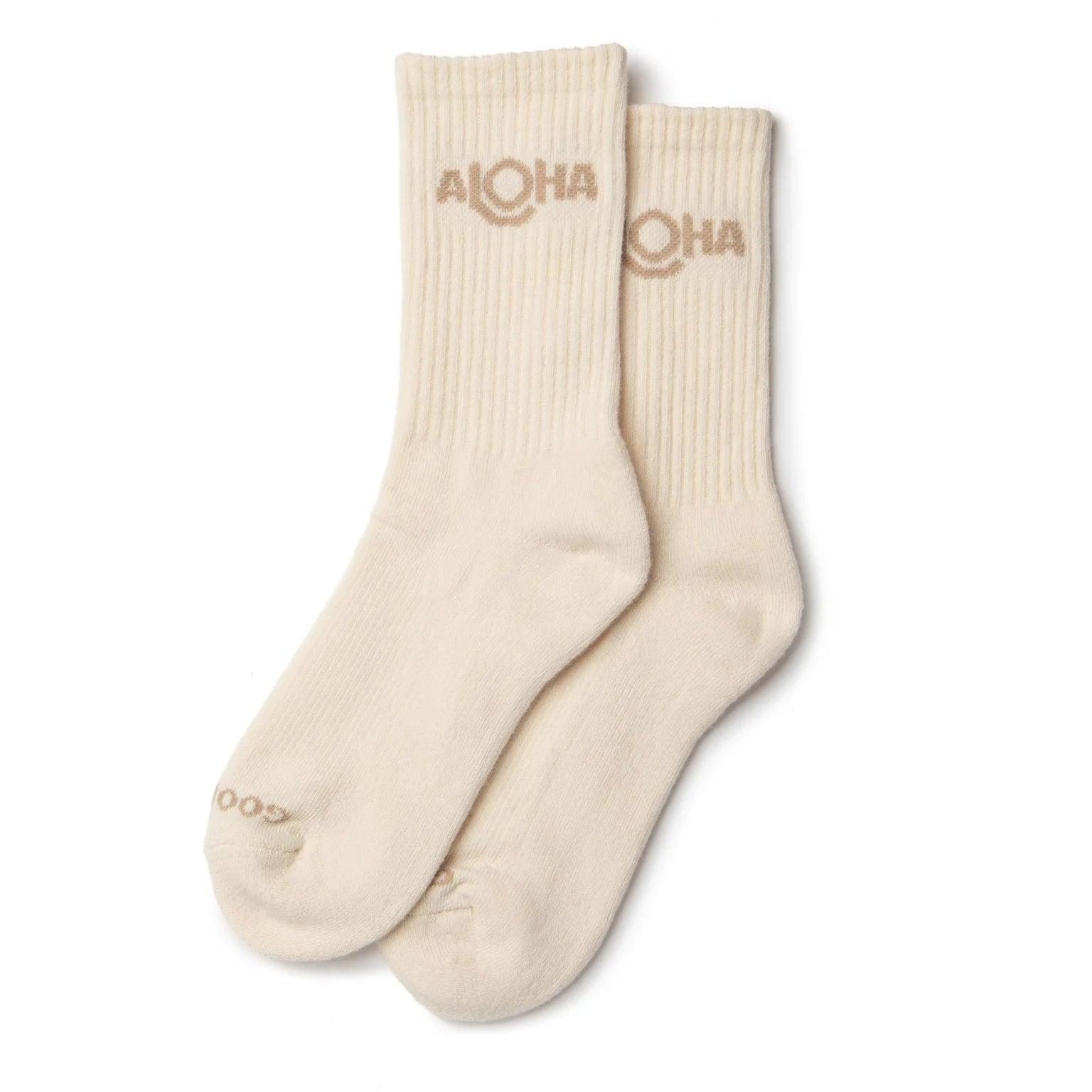 Aloha Crew Socks / Sandstone